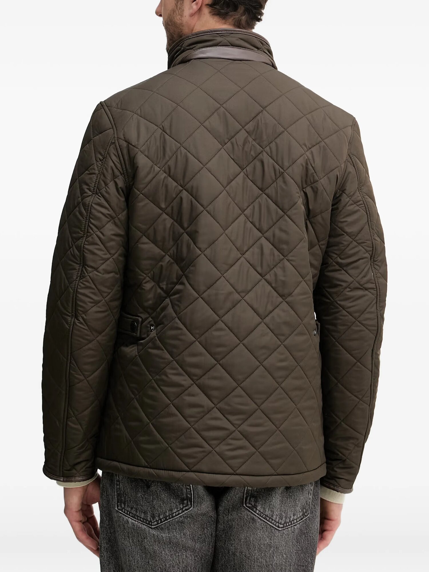 Куртка Barbour Powell quilted high-neck jacket, размер 46, коричневый — фото 1