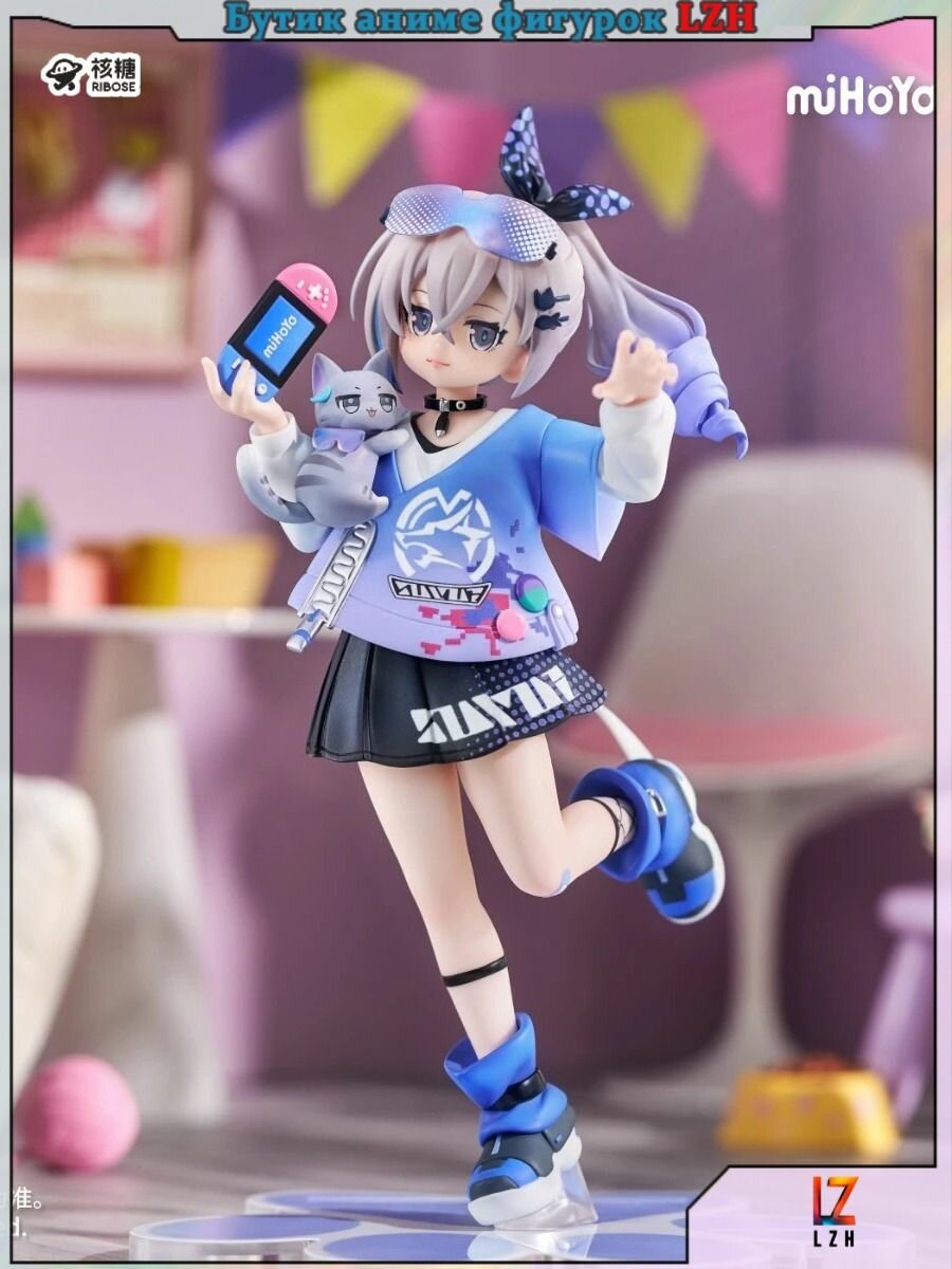 Аниме фигурки RIBOSE RISE UP+ Honkai: Star Rail Silver Wolf игрового персонажа в Little Cat Series 19cm (LZH)
