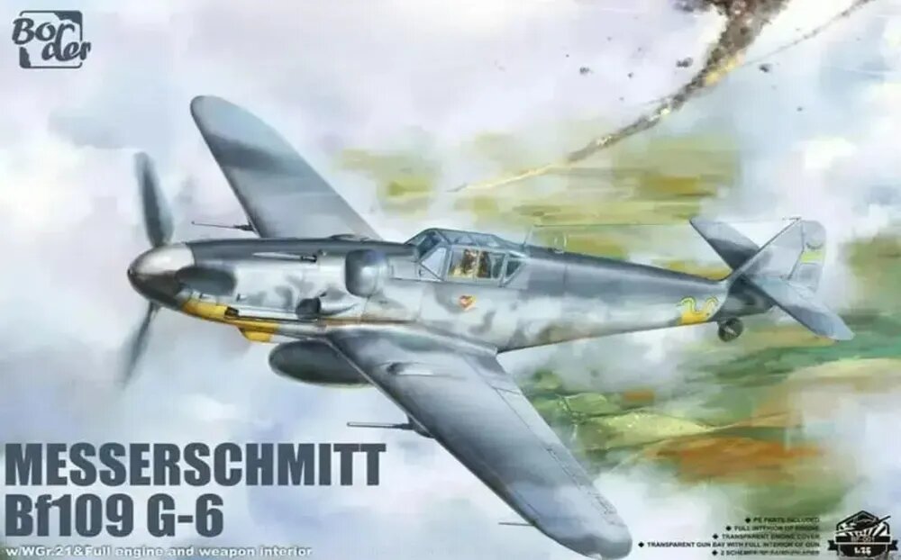 Border Model BF-001 1/35 Messerschmitt Bf109G-6 Модель самолета