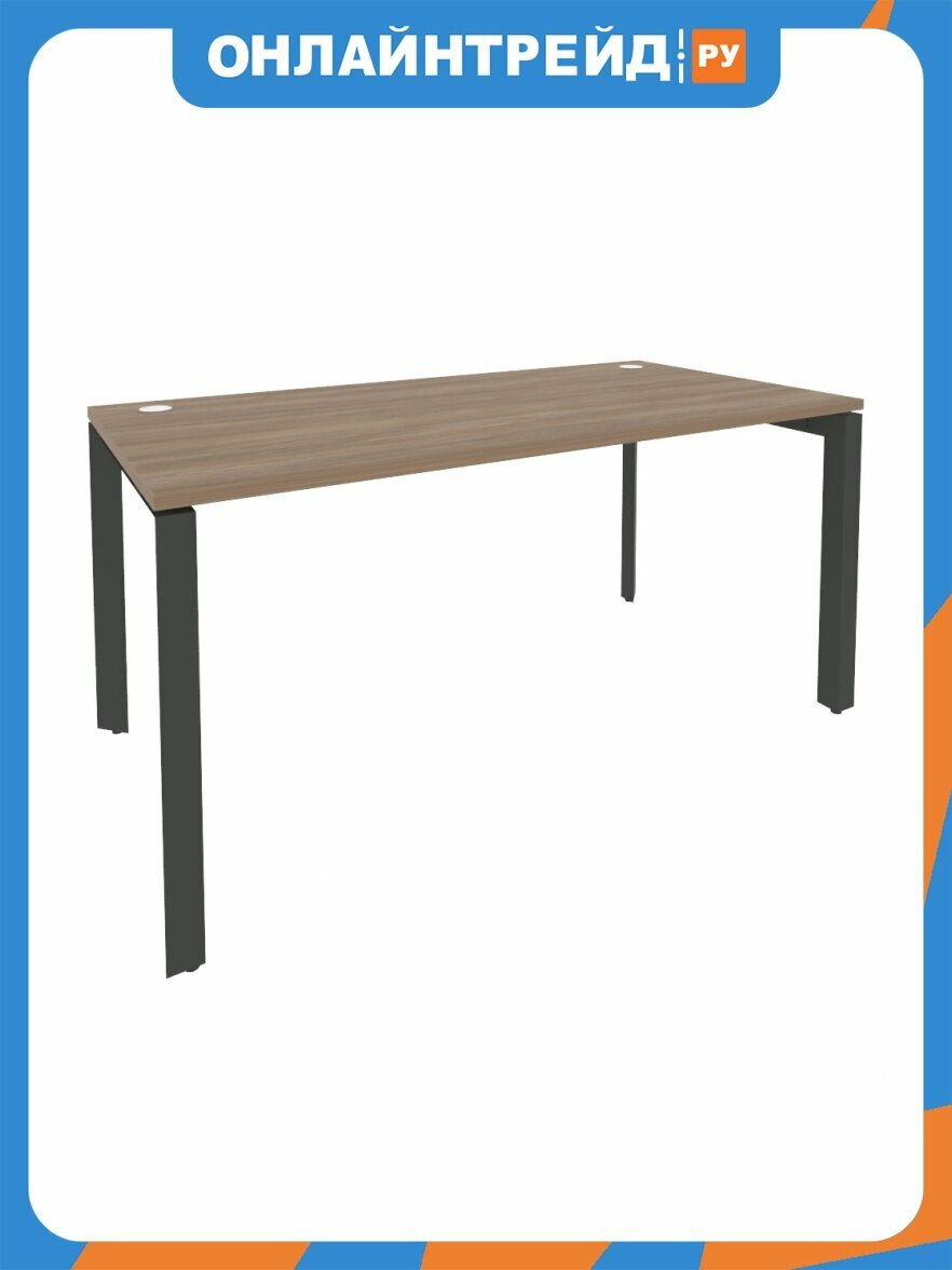 Стол рабочий Riva CHAIR на П-образном м/к O. MP-SP-4.8 Дуб аризона/Антрацит металл 1580*800*750 Onix