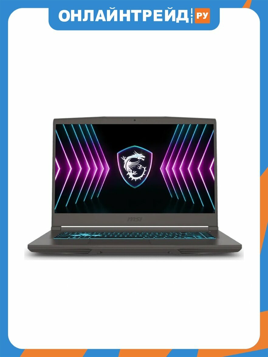 Игровой ноутбук Msi Ноутбук Thin 15 B2RVE-3450XRU 15.6", FHD IPS 144Hz Core 5 210H(2.2ГГц), 16Гб DDR4, SSD 512Гб, RTX4050 6Гб, Win11Pro, Cosmos Gray (9S7-16R831-3450_W11P)
