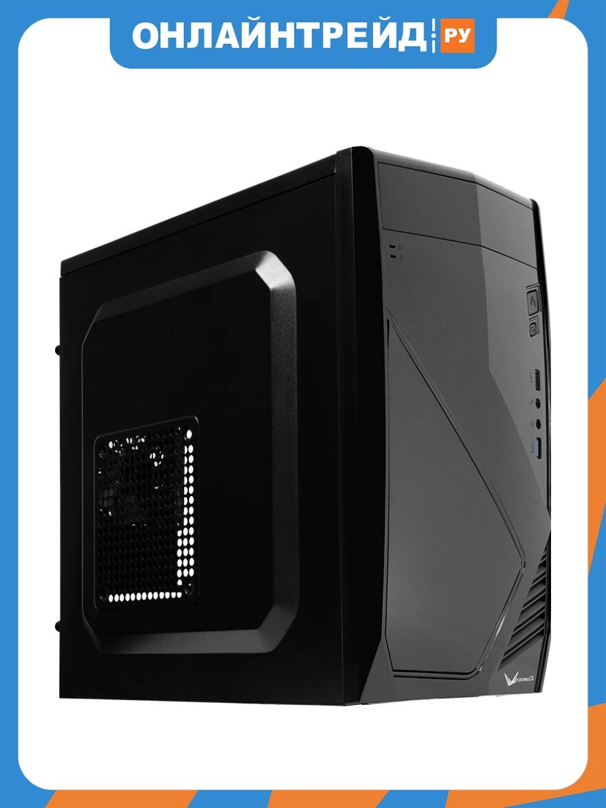 Корпус Formula (AEROCOOL) MiniTower CS-102 черный (mATX, без БП, USB3.0+USB2.0, 1x80mm) (CS-102 blac