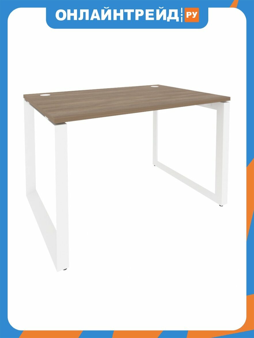 Стол рабочий Riva CHAIR на О-образном м/к O. MO-SP-2.8 Дуб аризона/Белый металл 1180*800*750 Onix