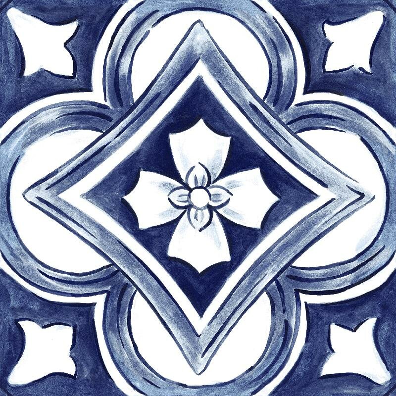 Керамогранит Marazzi Ragno Amuri Decoro Maiolica Tappeto 1 Glossy RT RC8G 20х20 см