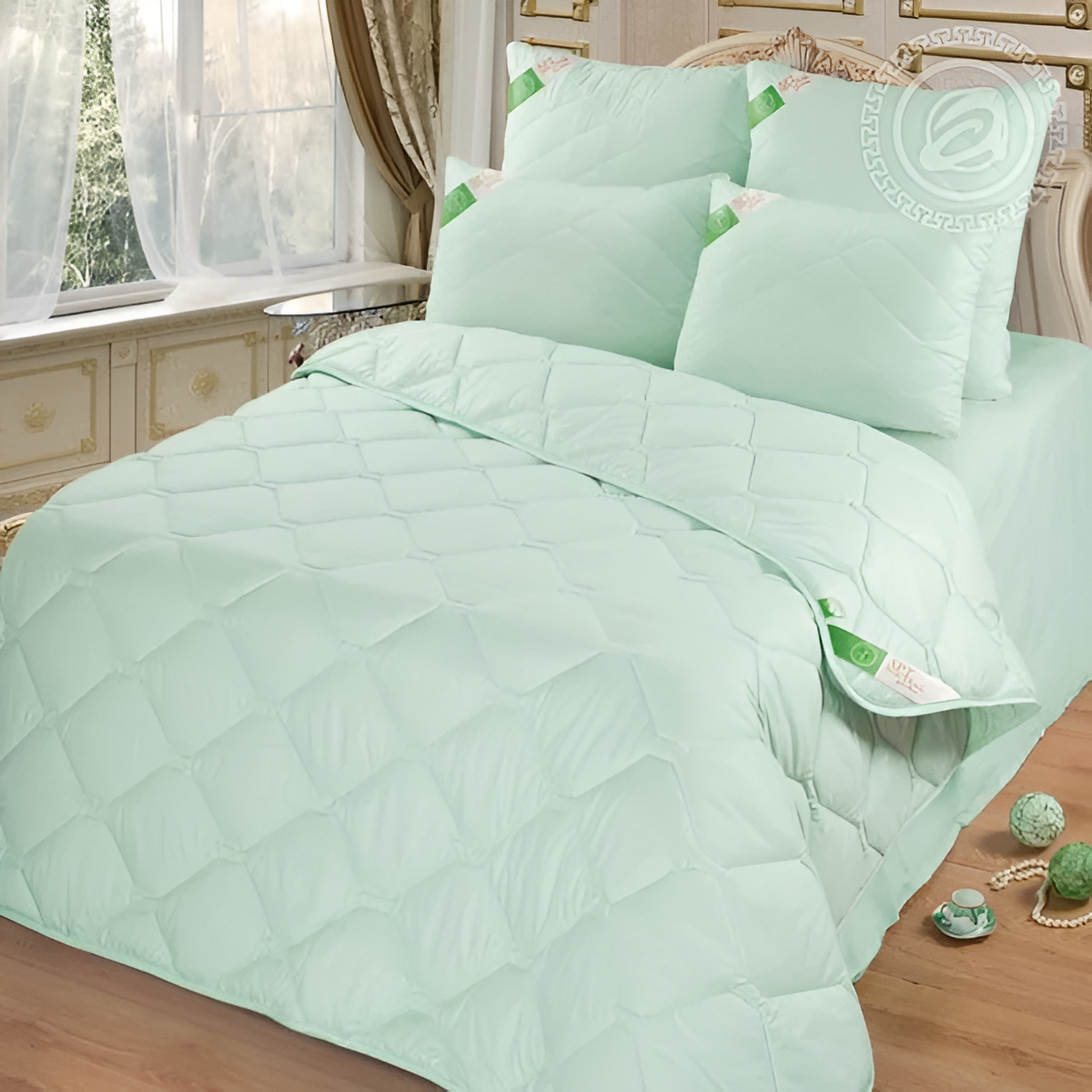 Одеяло Арт и Дизайн Soft Collection 2496, бамбук/микрофибра, стеганое, евростандарт