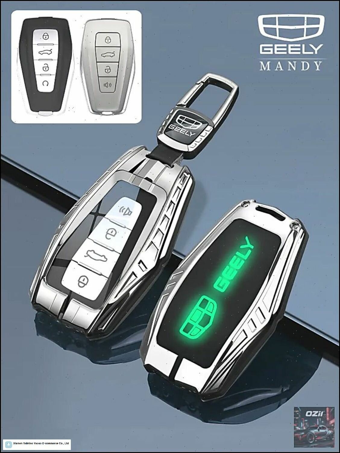 Чехол-брелок для автомобильного ключа из цинкового сплава для Geely Monjaro Coolray Emgrand Atlas Geometry Okavango Preface