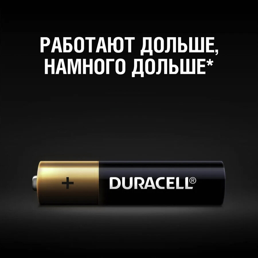 Батарейки алкалиновые Duracell Basic AAA BL4 (4 шт, блистер) — фото 1