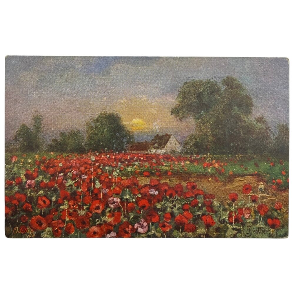 Почтовая открытка "Цветущие луга" 1905-1913 гг. Raphael Tuck & Sons. Великобритания