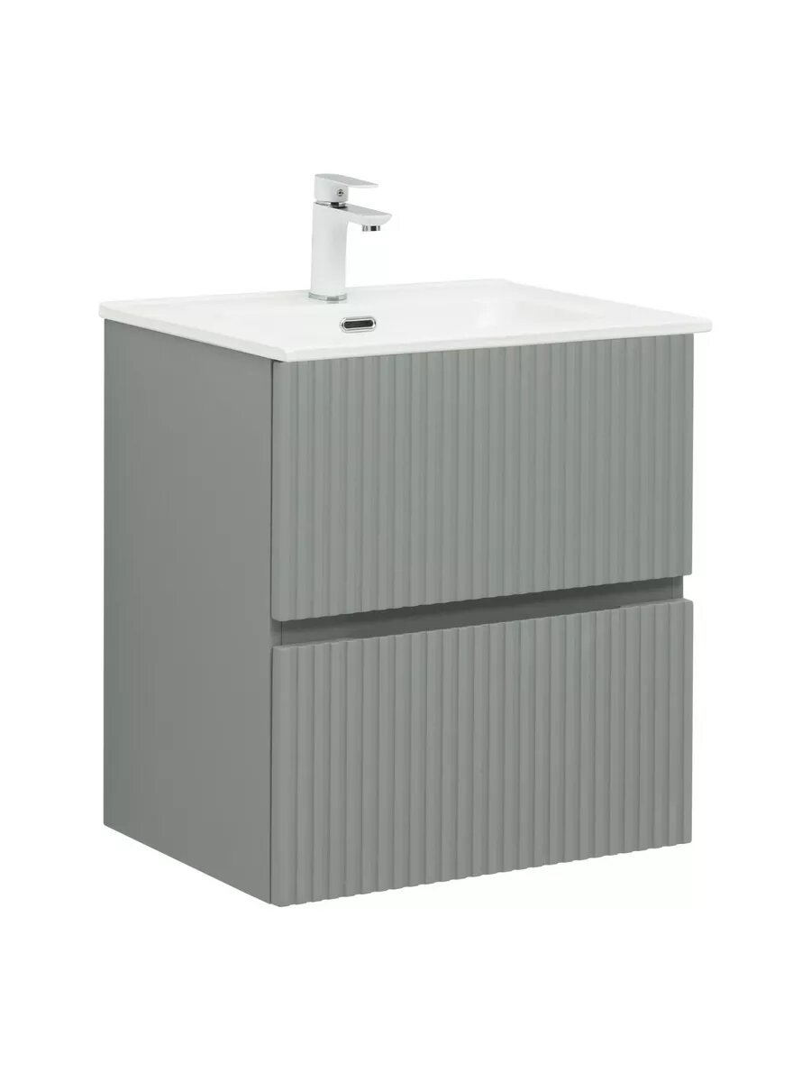 Тумба под раковину в ванную Акванет 60 см белая Жан