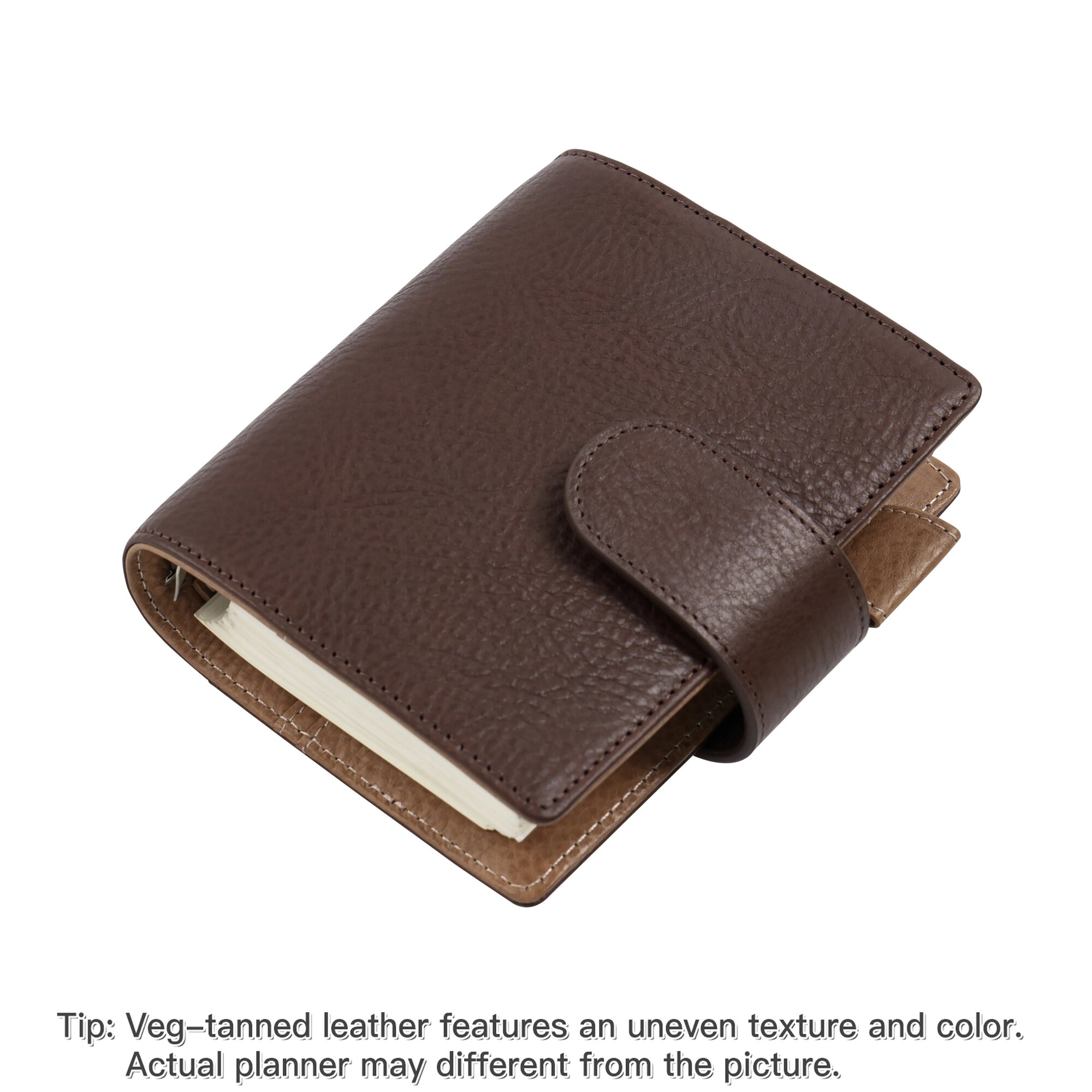 Кожаный планер Moterm Elite Pocket rings Espresso-dune