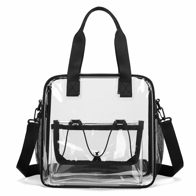 Clear pvc плавательный мешок с прочной строчкой для пляжа и бассейна black