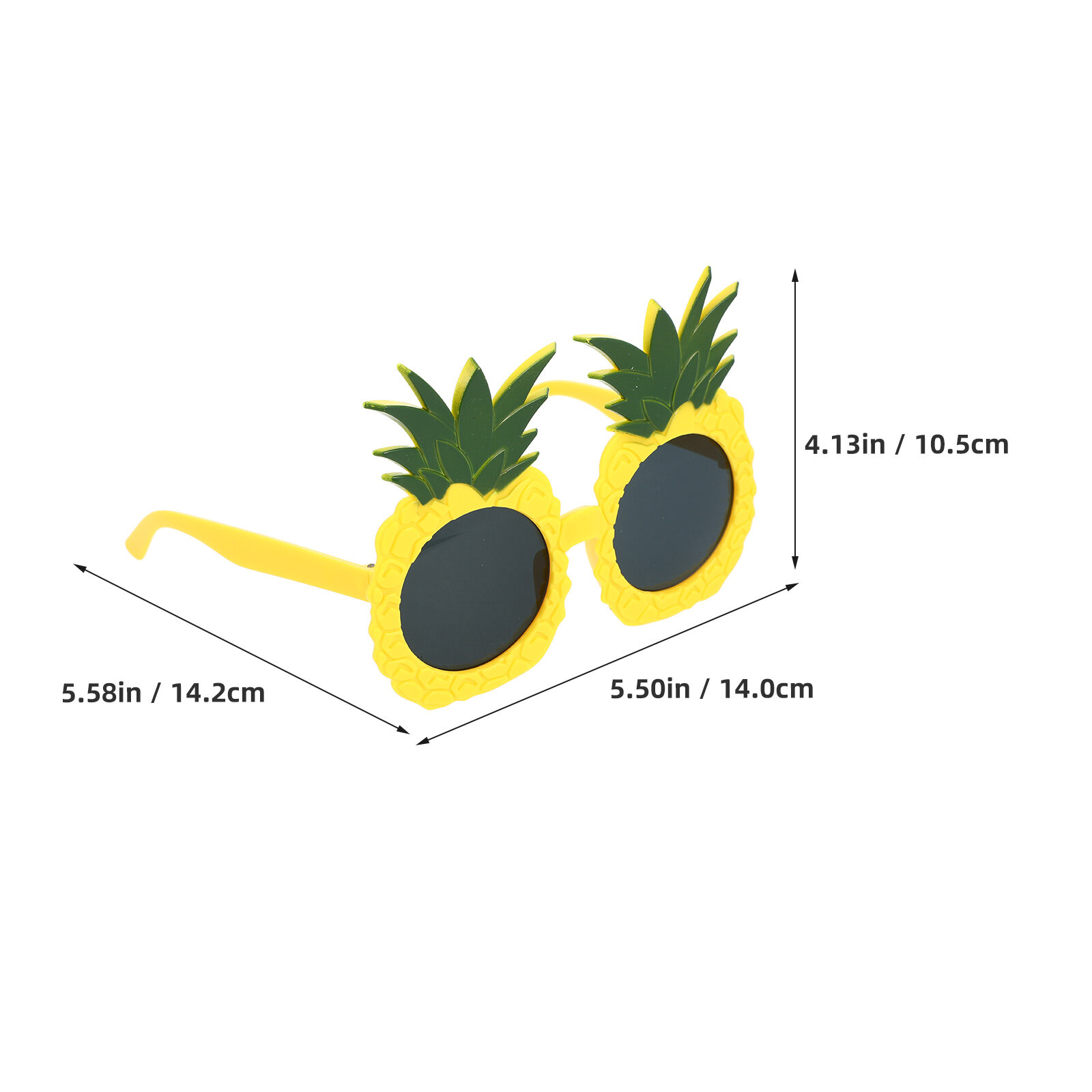Очки В Форме Ананаса Для Hawaiian Party И Праздников 1 Штукa Желтый 14 20X14 00X10 50Cm