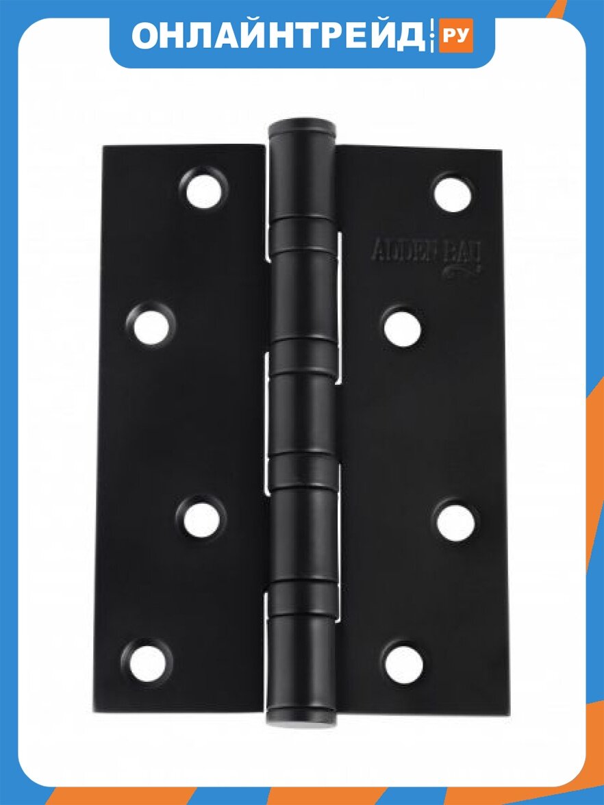 Петля дверная с четырьмя подшипниками Adden Bau . 100X70X2.5 4BB BLACK (цвет чёрный), 1шт