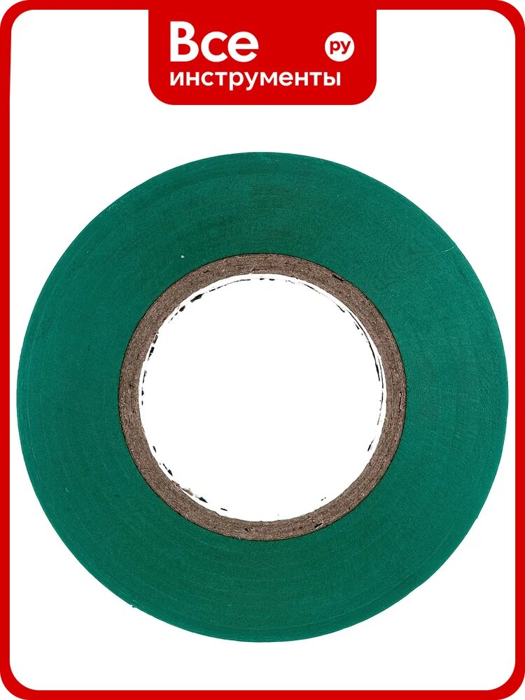 Изолента Unibob 211756, ПВХ, огнестойкая, морозостойкая, зеленая, 19мм x 20м