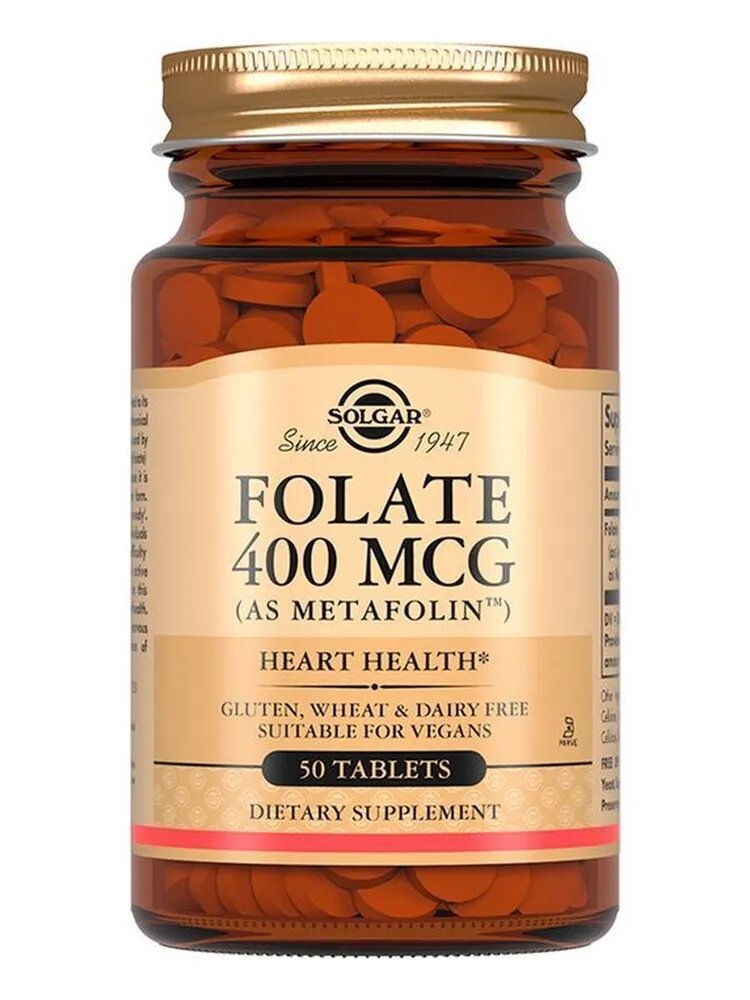Solgar Фолат 400мкг Метафолин таблетки 250мг №50