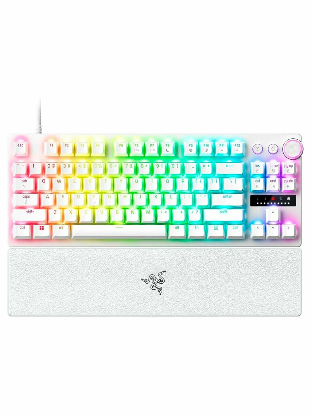 Клавиатура игровая Razer Huntsman V3 Pro Tournament Edition, RGB подсветка, оптические аналоговые переключатели, белый