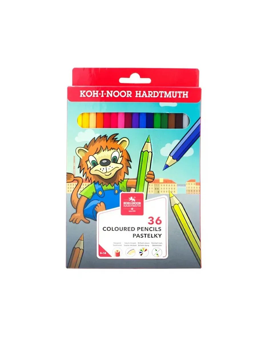 Карандаши цветные 36 цветов шестигранные