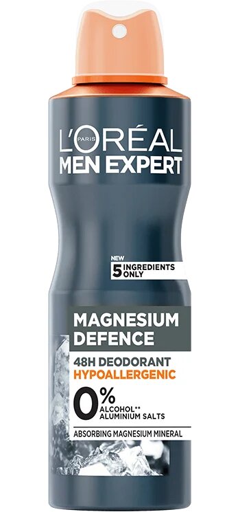 Гипоаллергенный спрей-дезодорант L’Oréal Paris Men Expert Magnesium Defense 48H 250 мл