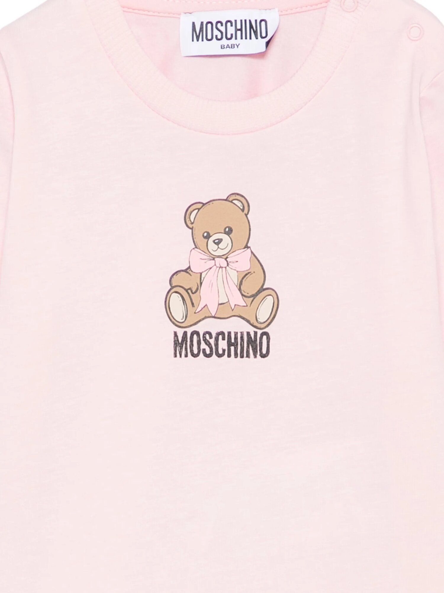 Футболка MOSCHINO Long-sleeve T-shirt, размер 66, coral pink — фото 1