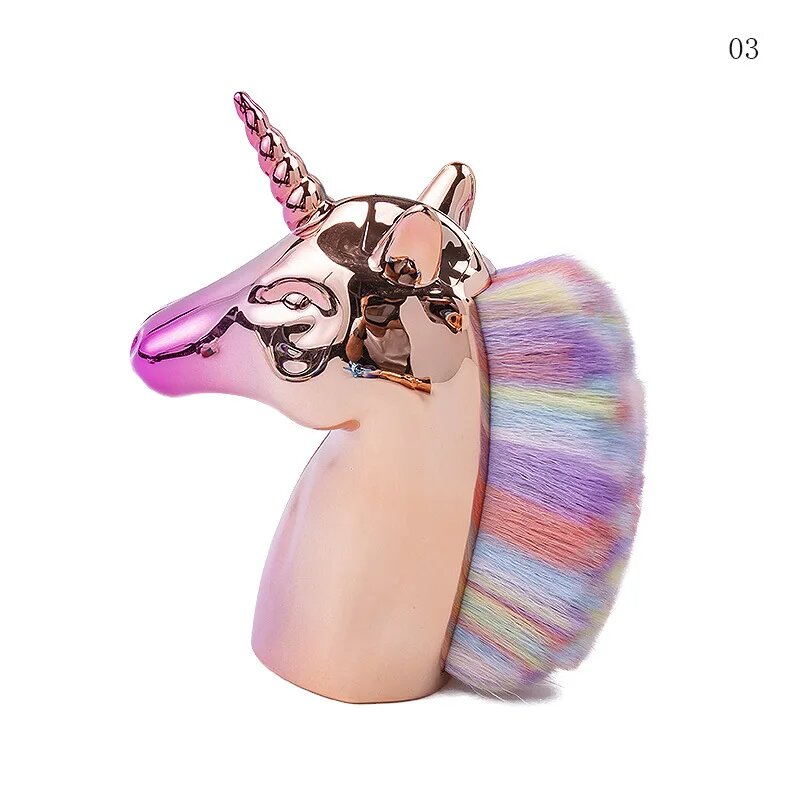 Кисть для макияжа Unicorn, цвет 03 Colorful