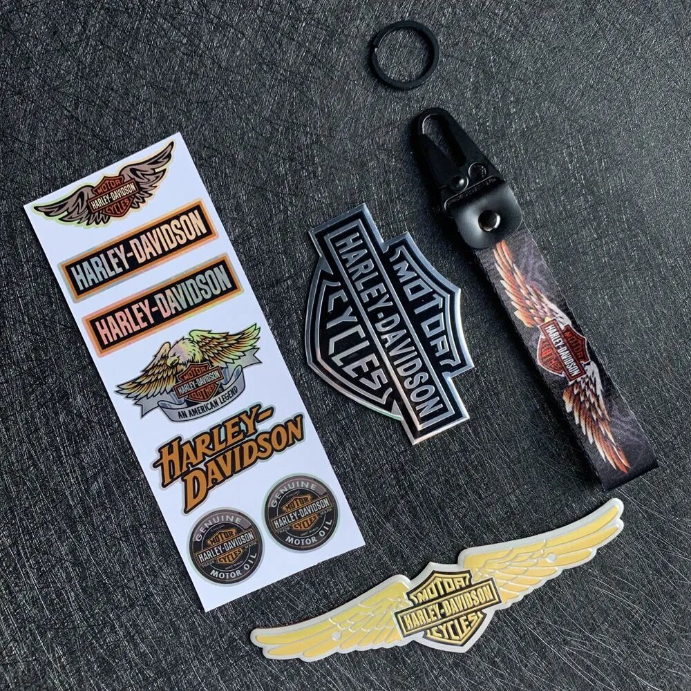 Наклейки на мотоцикл, наклейки на питбайк,3D светоотражающая наклейка Harley Davidson