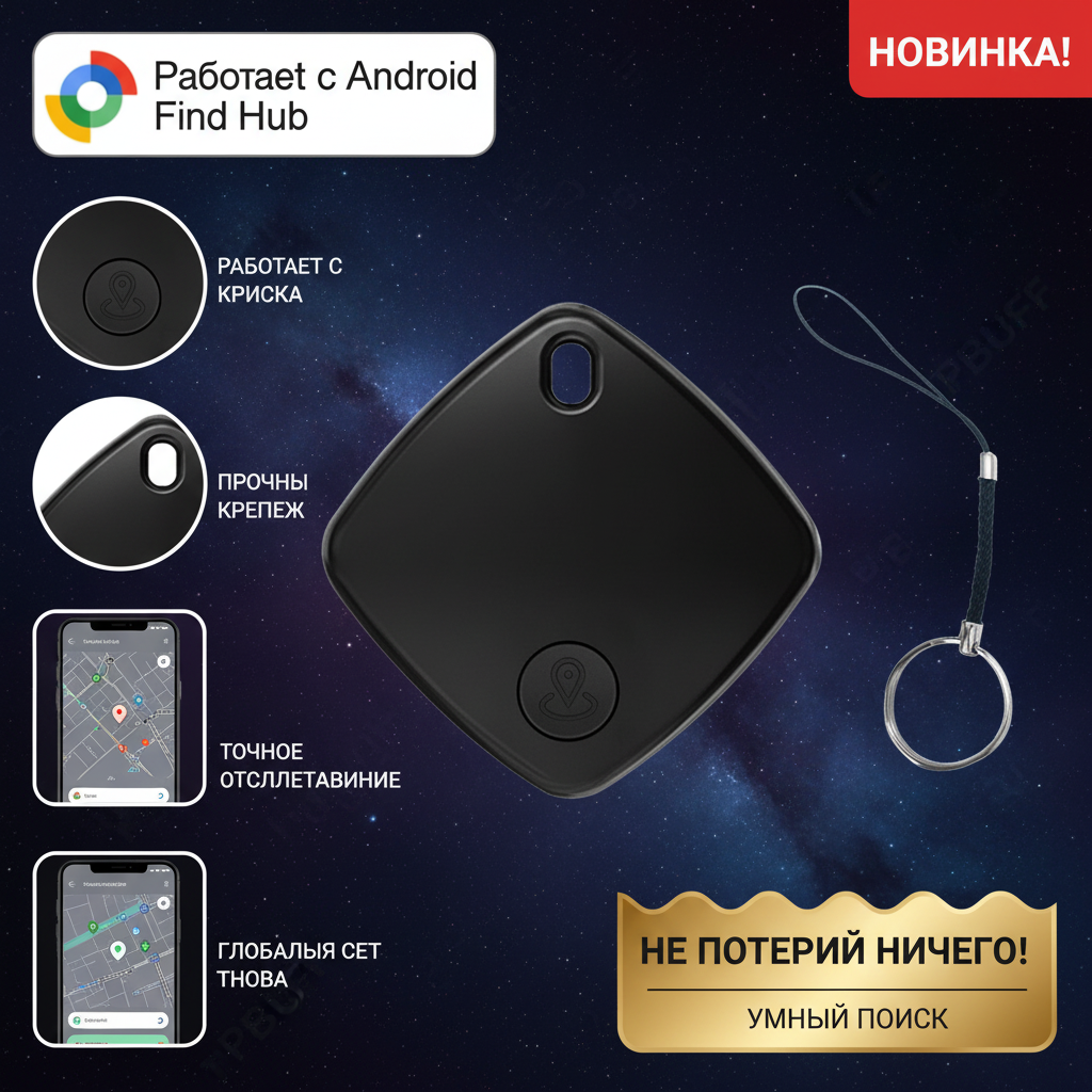 GPS-трекер TPBUFF Google Smart, Bluetooth, водостойкий, для Android