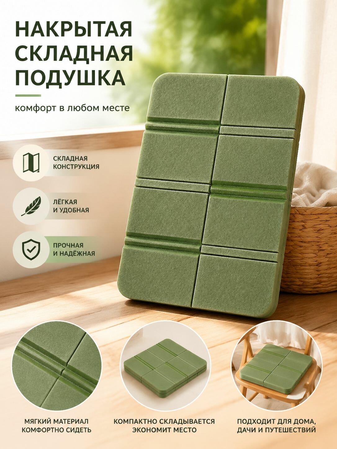 Складная подушка для улицы