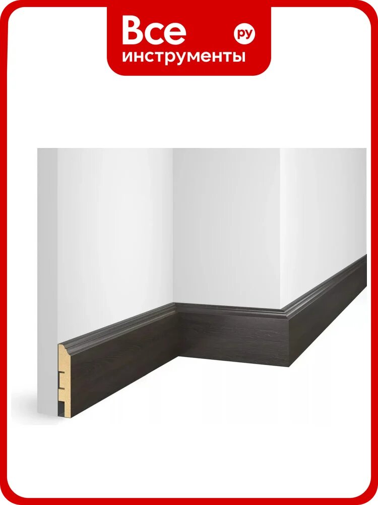 Плинтус COSCA DECOR ЕP07 NanoFlex дуб бархатный, 80x16x2400 мм, МДФ СПБ082729