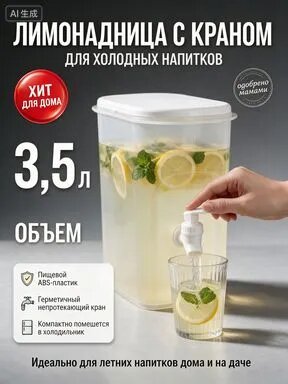 Кувшин 3.5 л 1 шт abs пластик