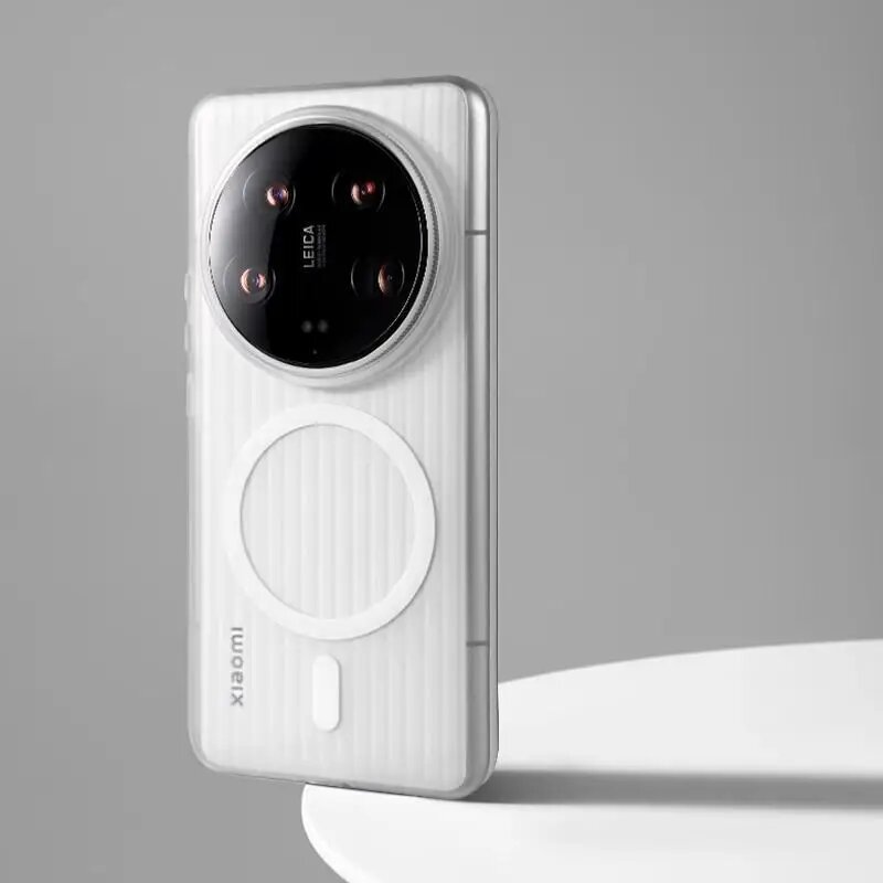 Для Xiaomi 15 Ultra чехол Ice Mist гофрированный магнитный ультратонкий for Xiaomi 15 Ultra, Silver