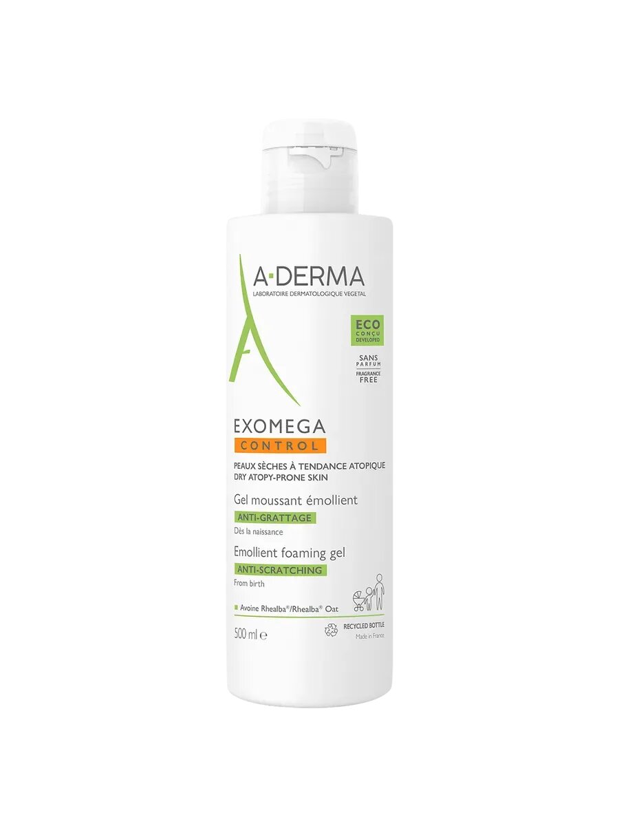 A-Derma Exomega Control Гель смягчающий пенящийся для сухой кожи 500 мл 1 шт
