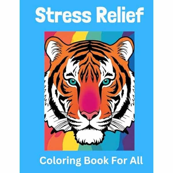 Stress Relief Colouring Book For All Ages: 80 Bold and Easy, Large Pictures for Kids and Adults. Enjoy hours of meditative relaxation and creativity. (Coloring Books-Relax and Unwind US)，Reprinted paperback book