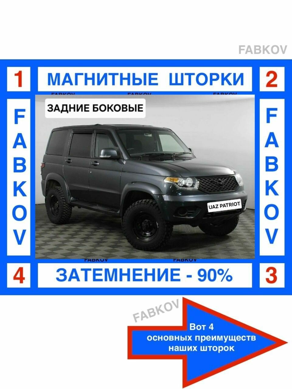 Шторки / Сетки каркасные на Задние двери с вшитыми магнитами для UAZ Patriot УАЗ Патриот ВАЗ Патриот, внедорожник 5дв, года выпуска 2005-2026 по настоящее время