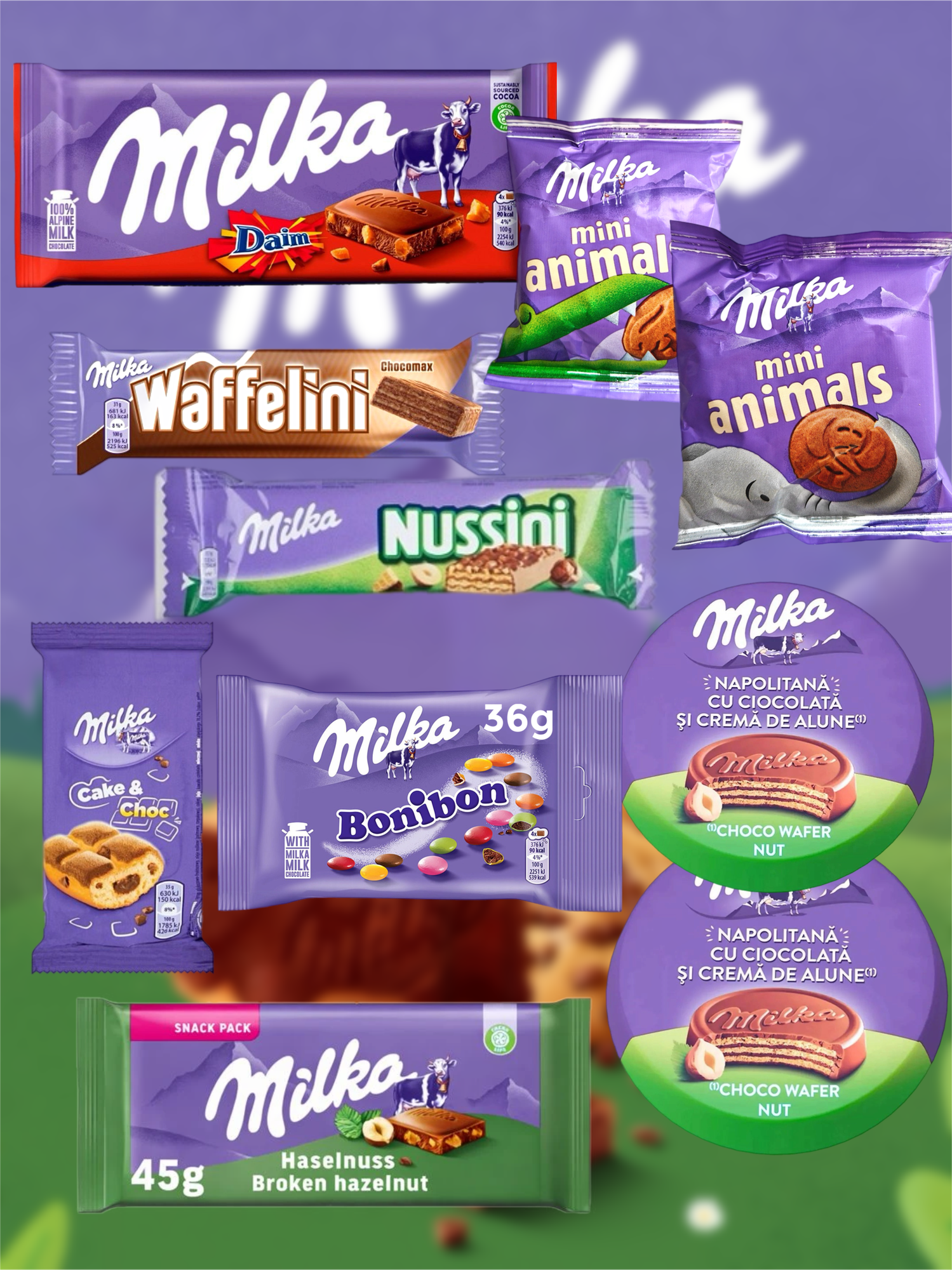 Подарочный набор сладостей Милка, шоколад печенье вафли Milka