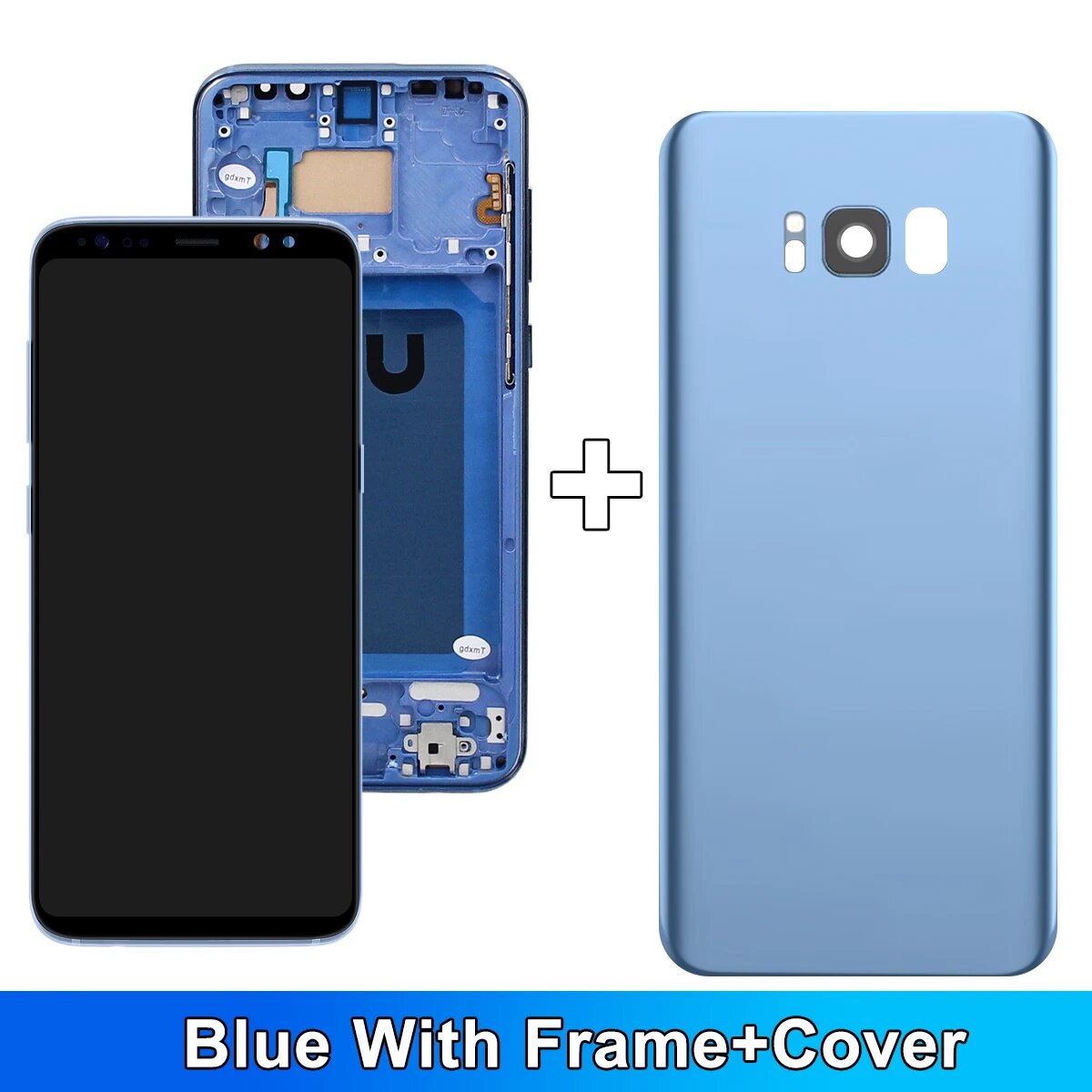 Для Samsung S8 plus G955F TFT-экран, ЖК-дисплей, цифровой сенсорный экран с Синий, Blue Frame Cover