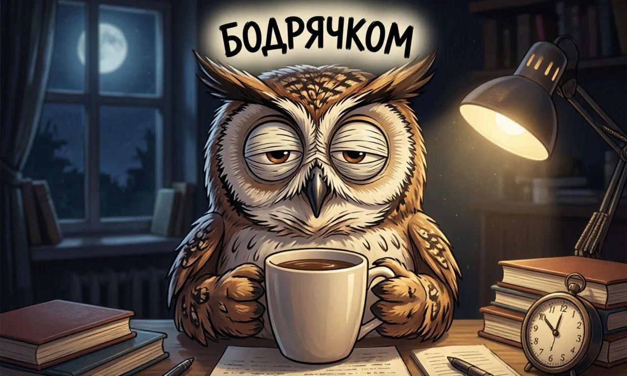 Кружка с принтом "сова" — фото 1