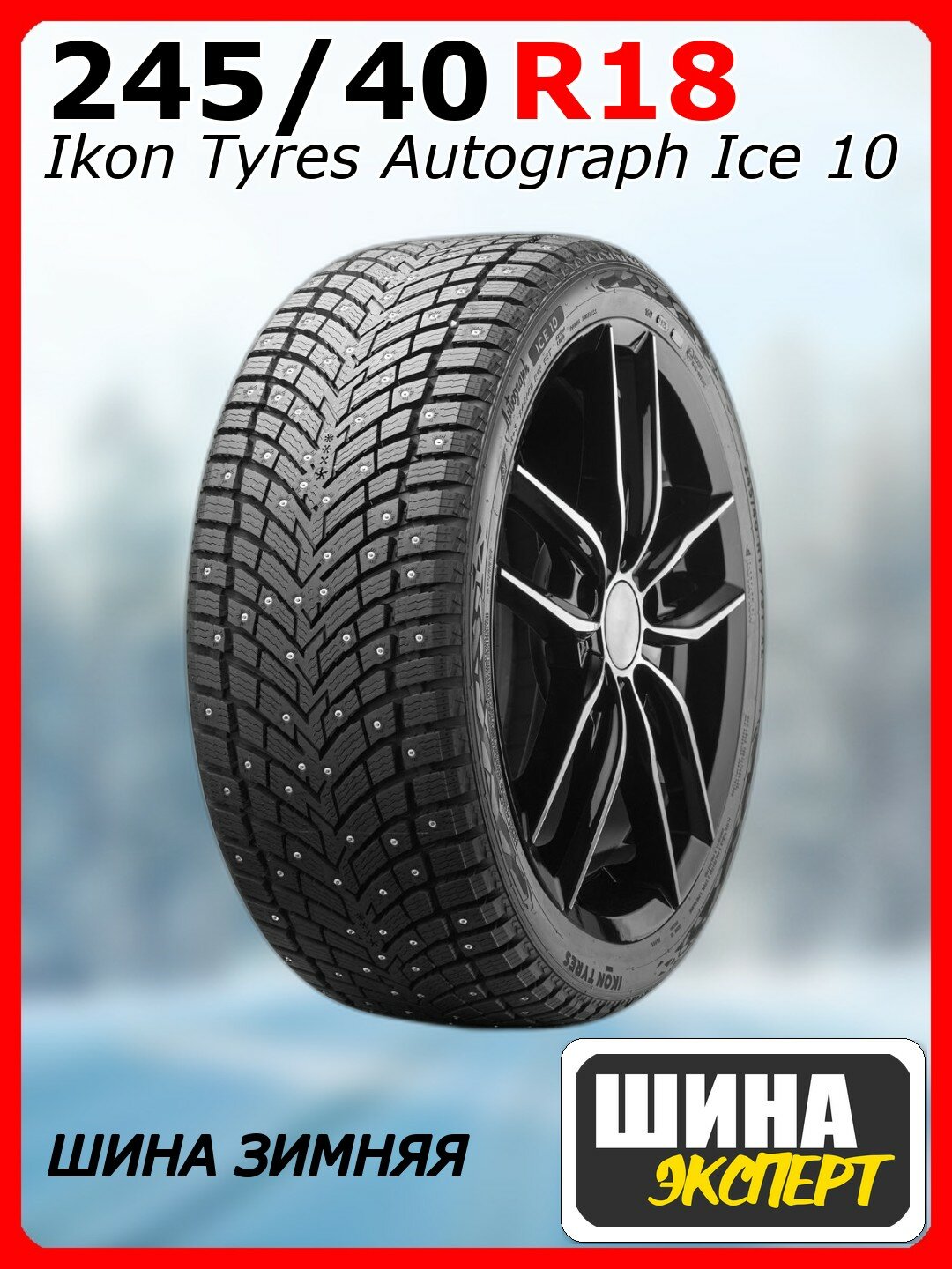 Шина зимняя шипованная Ikon Tyres 245/40/18 T 97 Ikon Autograph Ice 10 XL Ш. для легковых автомобилей TS78117