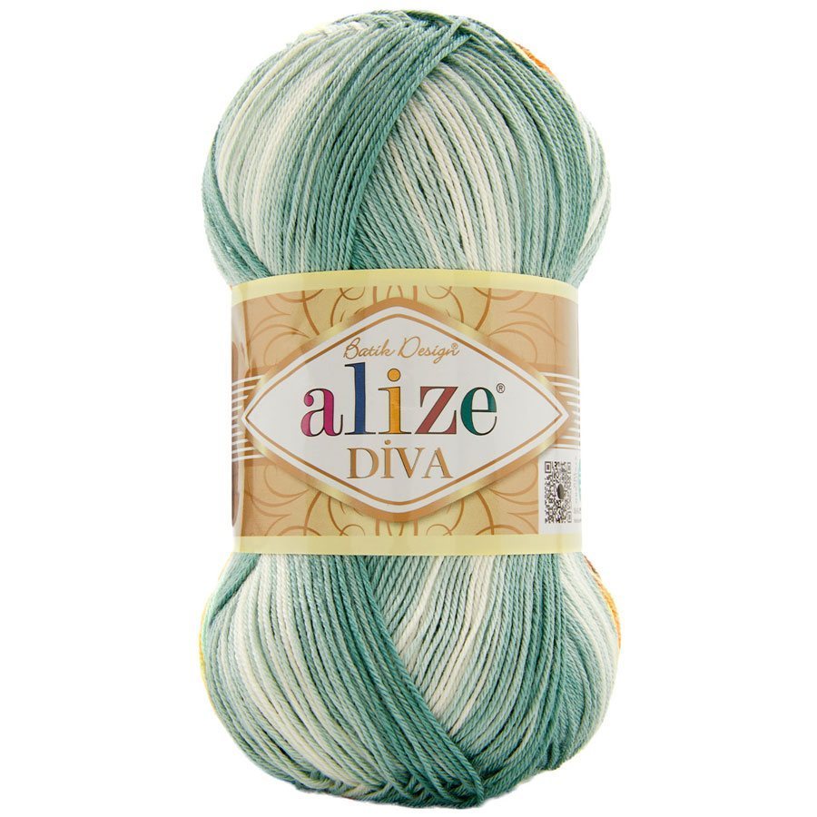 Пряжа Alize DIVA BATIK 8055 принт (5 мотков)