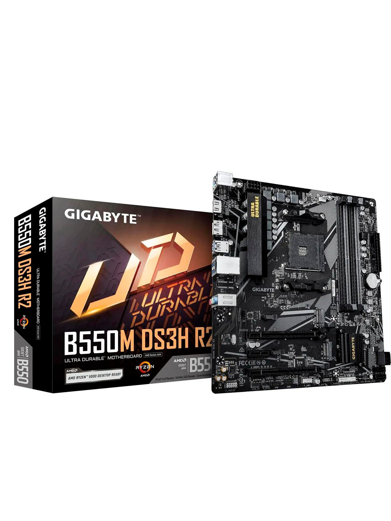 B550M DS3H R2 / Материнская плата Gigabyte B550M DS3H R2, SocketAM4, AMD B550, mATX, Ret
