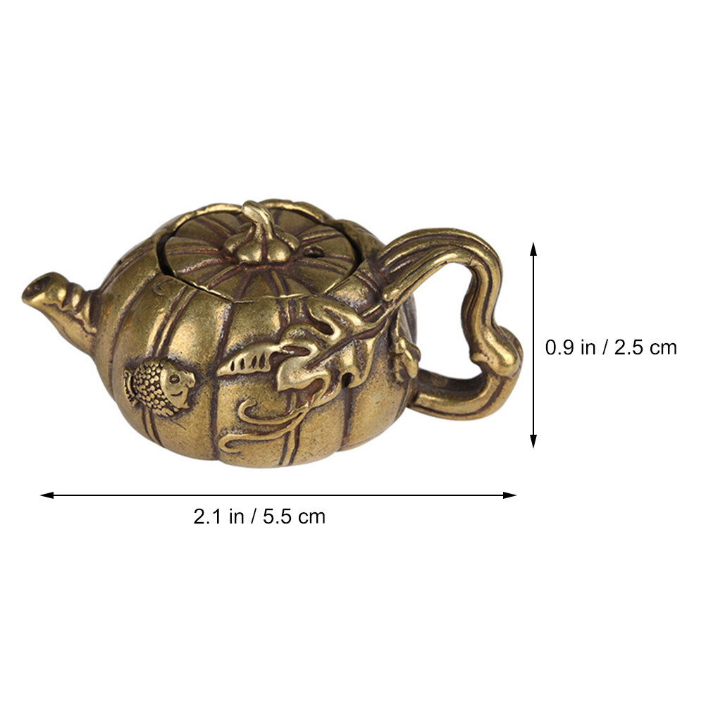 Винтажное Украшение В Форме Мини Чайника Из Бронзы Золотистый 5.5×2.5 Cm