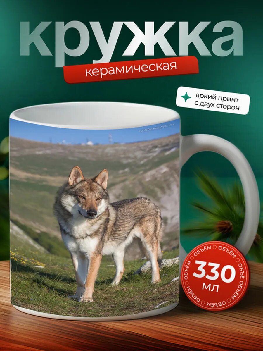 Кружка Волк животное 11,