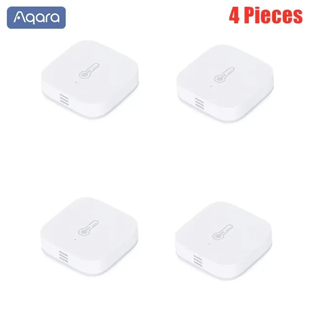 Датчик температуры Aqara Zigbee Умный датчик атмосферного давления влажности окружающей среды Умный контроль Подключение для приложения Xiaomi Mi Home — 4 штуки