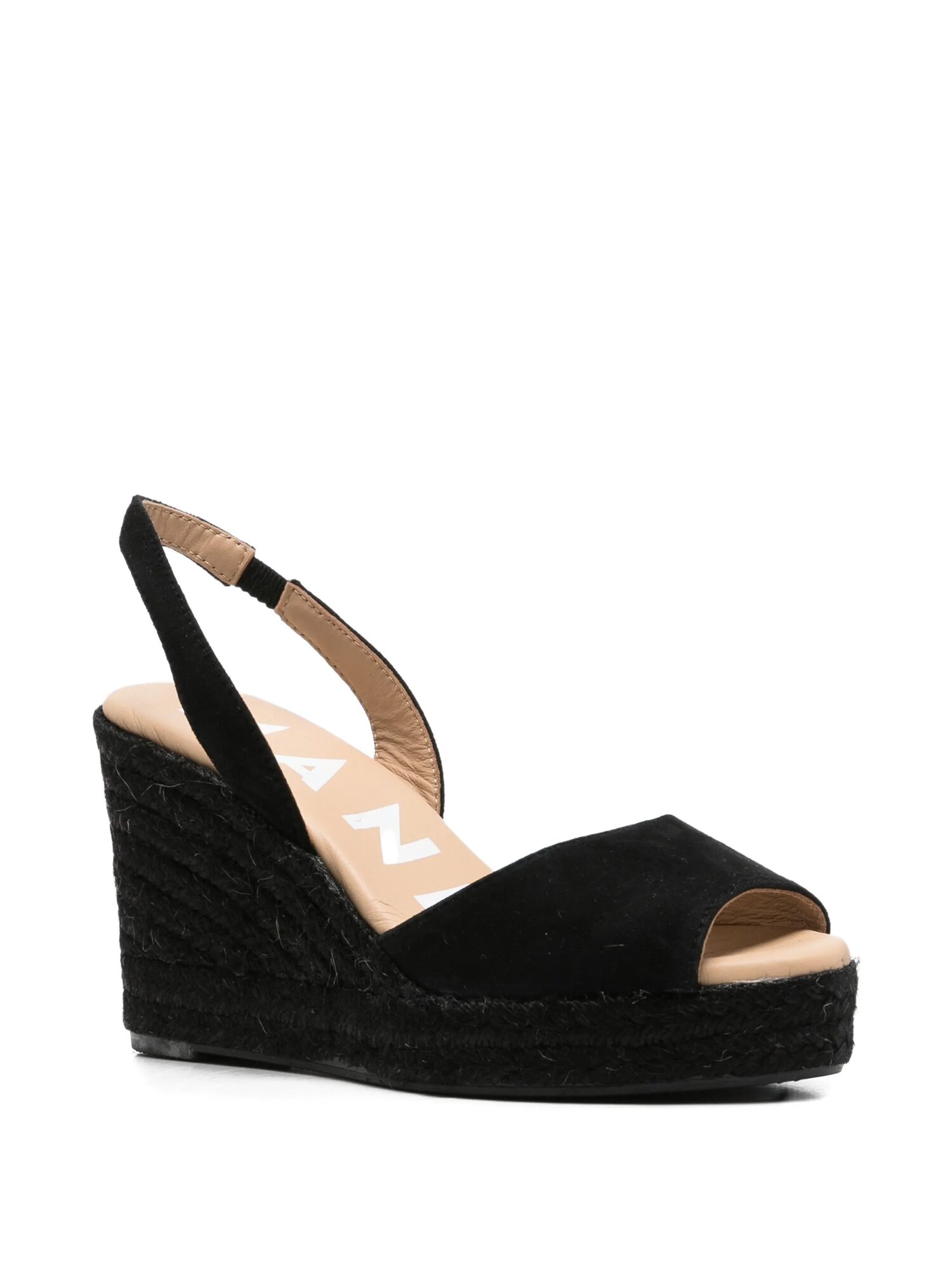 Эспадрильи Manebi Slingback wedge espadrilles, размер 38, black/black — фото 1