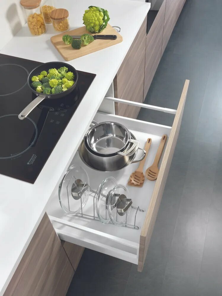 Держатель для крышек Metaltex CRICKET 34*15*18 (6 секций) Италия