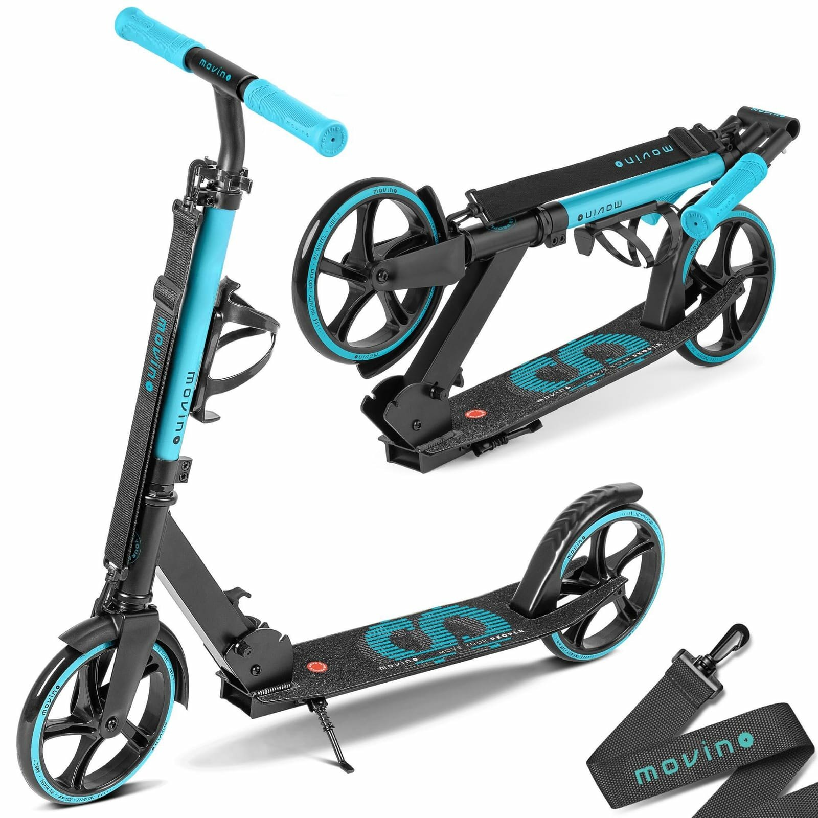 DECATHLON самокат Movino Infinity 8023, черный/синий