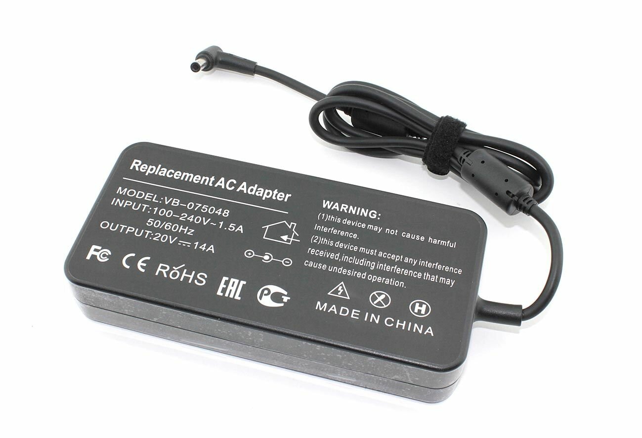 Блок питания (сетевой адаптер) для ноутбуков Asus 20V 14A 6,0 3,7mm 280W OEM