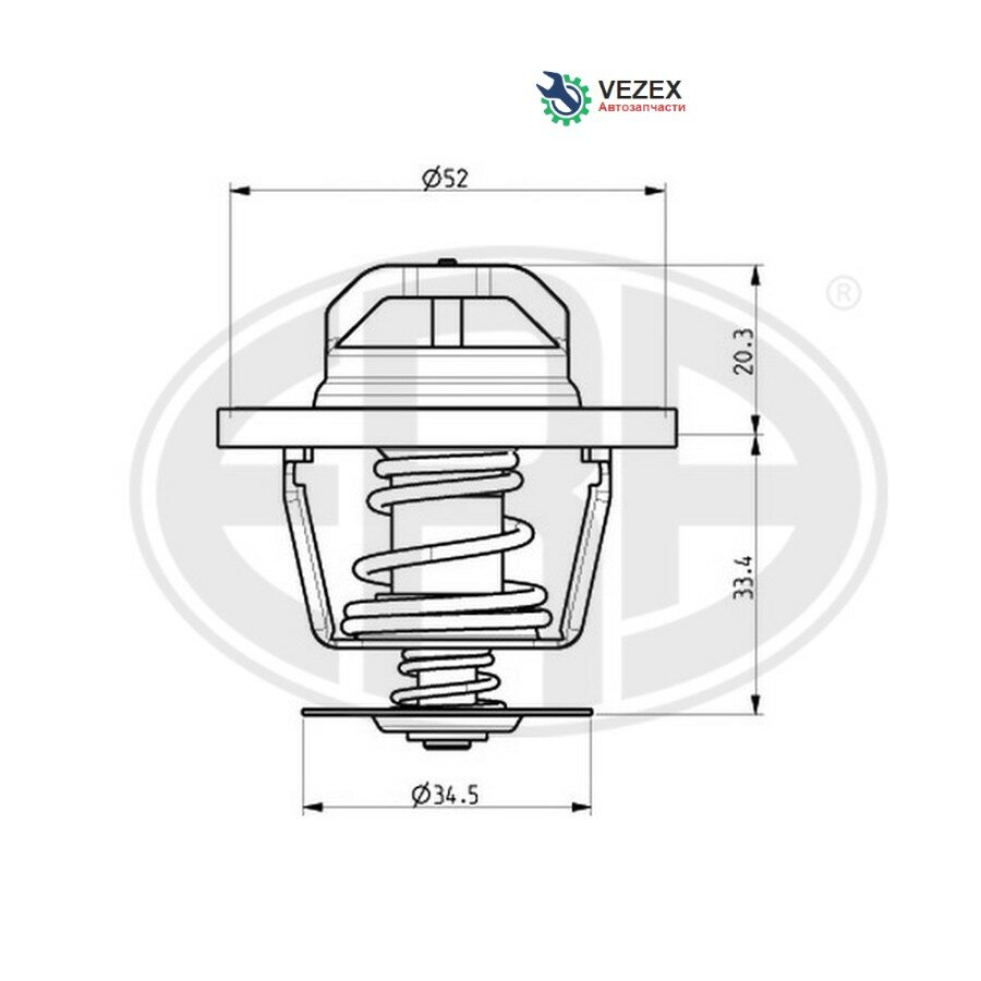 ERA 350214 Термостат\ TOYOTA 4 RUNNER, AURIS, LAND CRUISER 350214