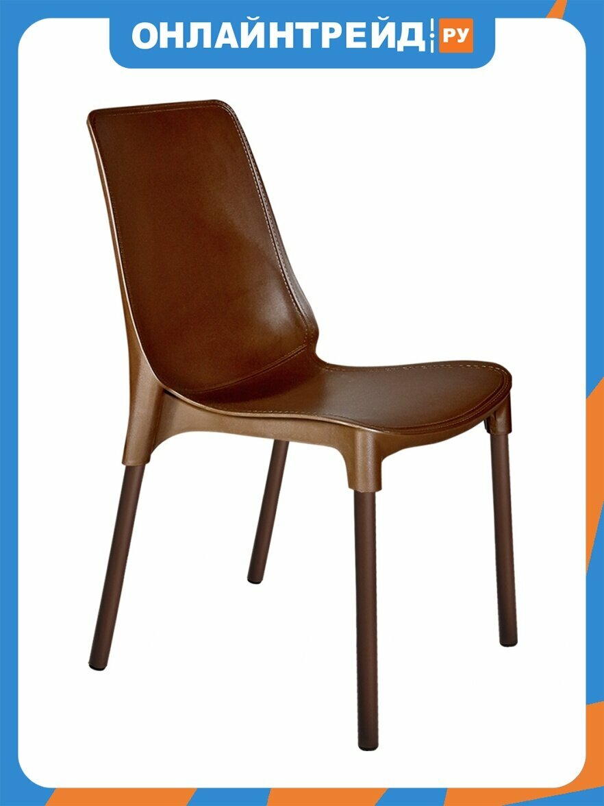 Стул Sheffilton SHT ST75/S424 коричневый/коричневый муар