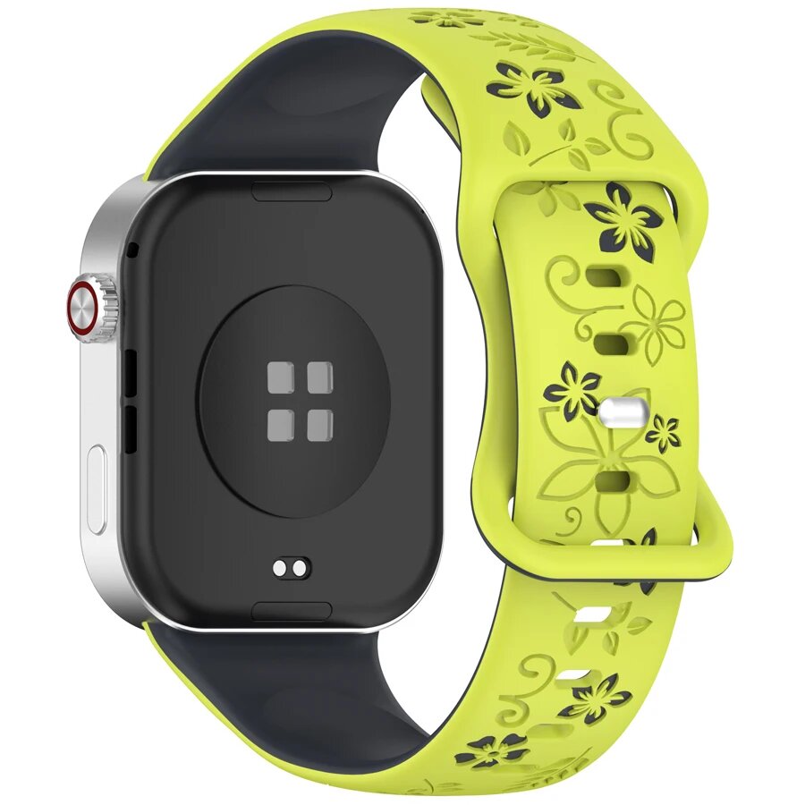 Силиконовый ремешок ATOPKEY для Xiaomi Mi Band 9 Pro/Mi Band 8 For Mi Band 8 9 Pro, Lime Dark Gray