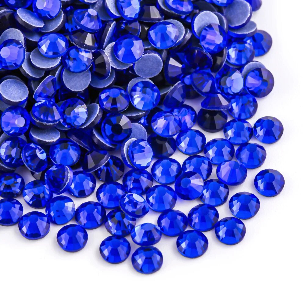 Стразы DMC Hotfix синие SS6-SS30 SS16-1440pcs, Синий, Sapphire
